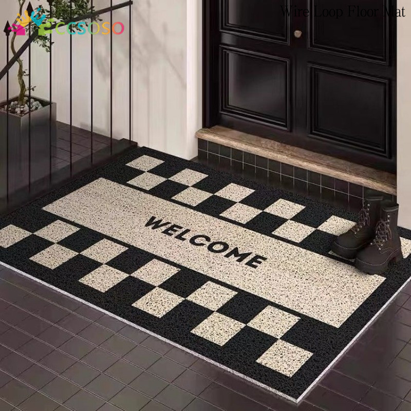 Simple Modern Entry Anti-slip Foot Mats Entry Door Stain-resistant Wire ...