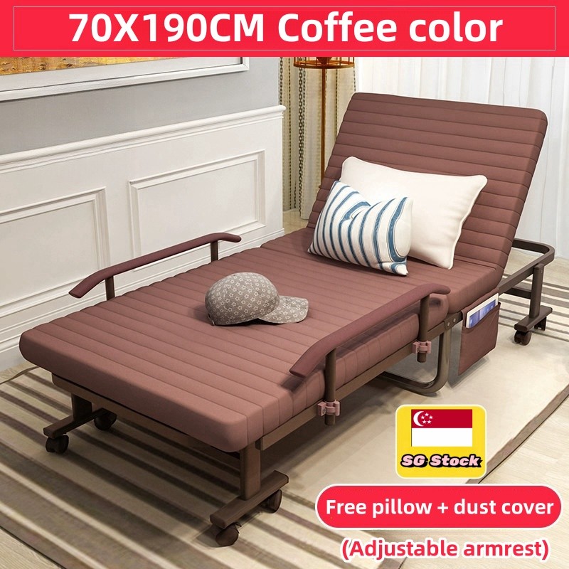 Folding Bed Simple Foldable Bed Home Portable Bed With Mattress Heavy ...