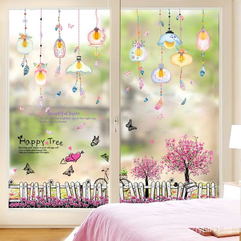 Fresh Glass Decals Decoration Shop Showcase Stickers Kitchen Living ...