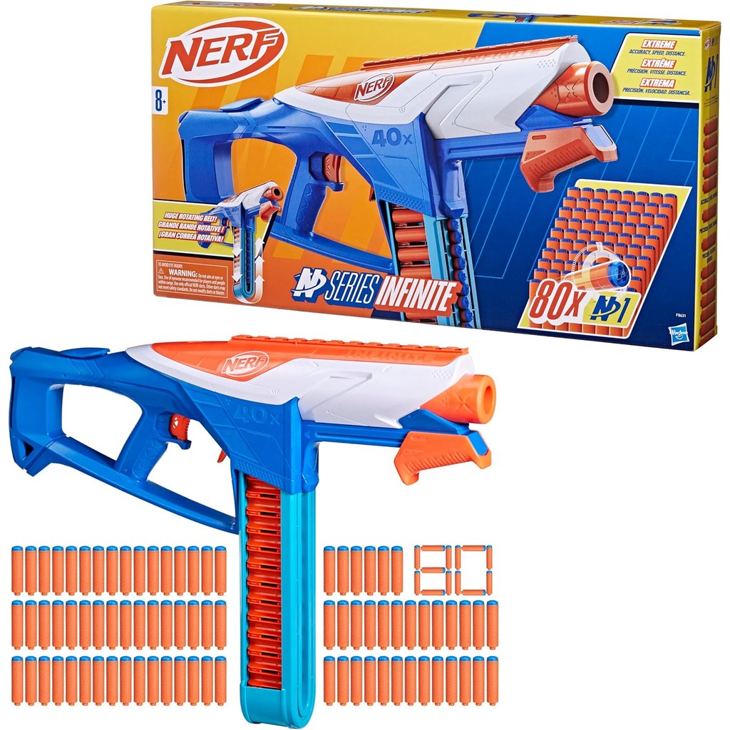 [sgstock] Nerf N Series Infinite Dart Blaster, 80 Nerf N1 Darts ...