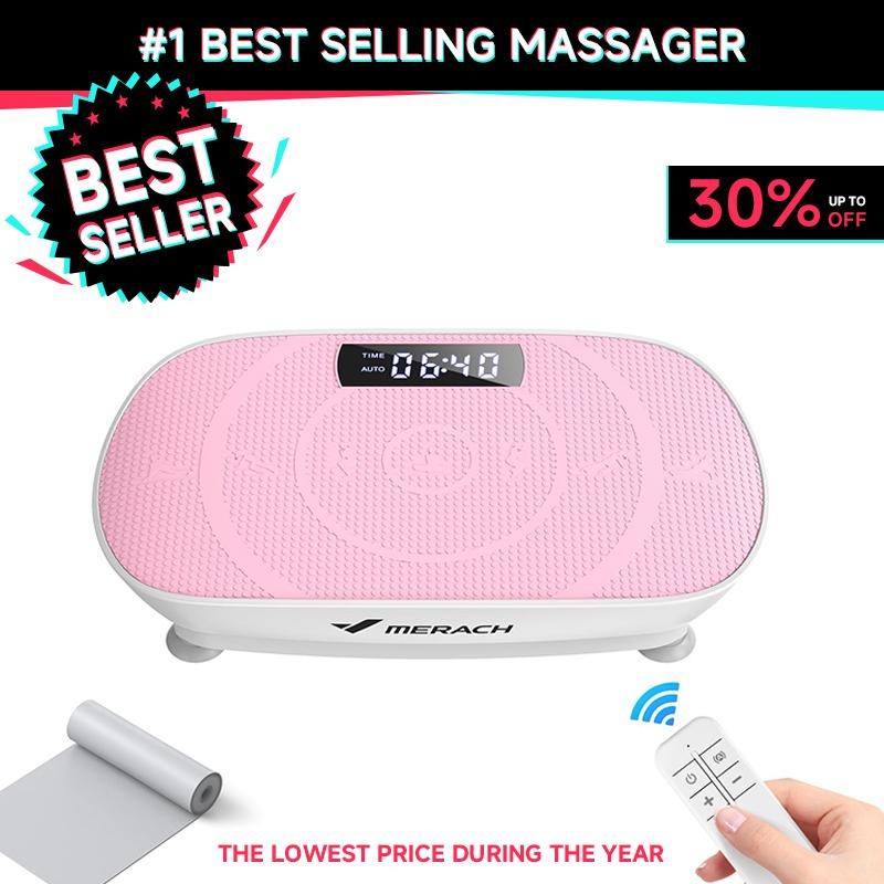 MERACH Vibration Plate Exercise Machine, Lymphatic Drainage Machine, Whole Body Workout ...