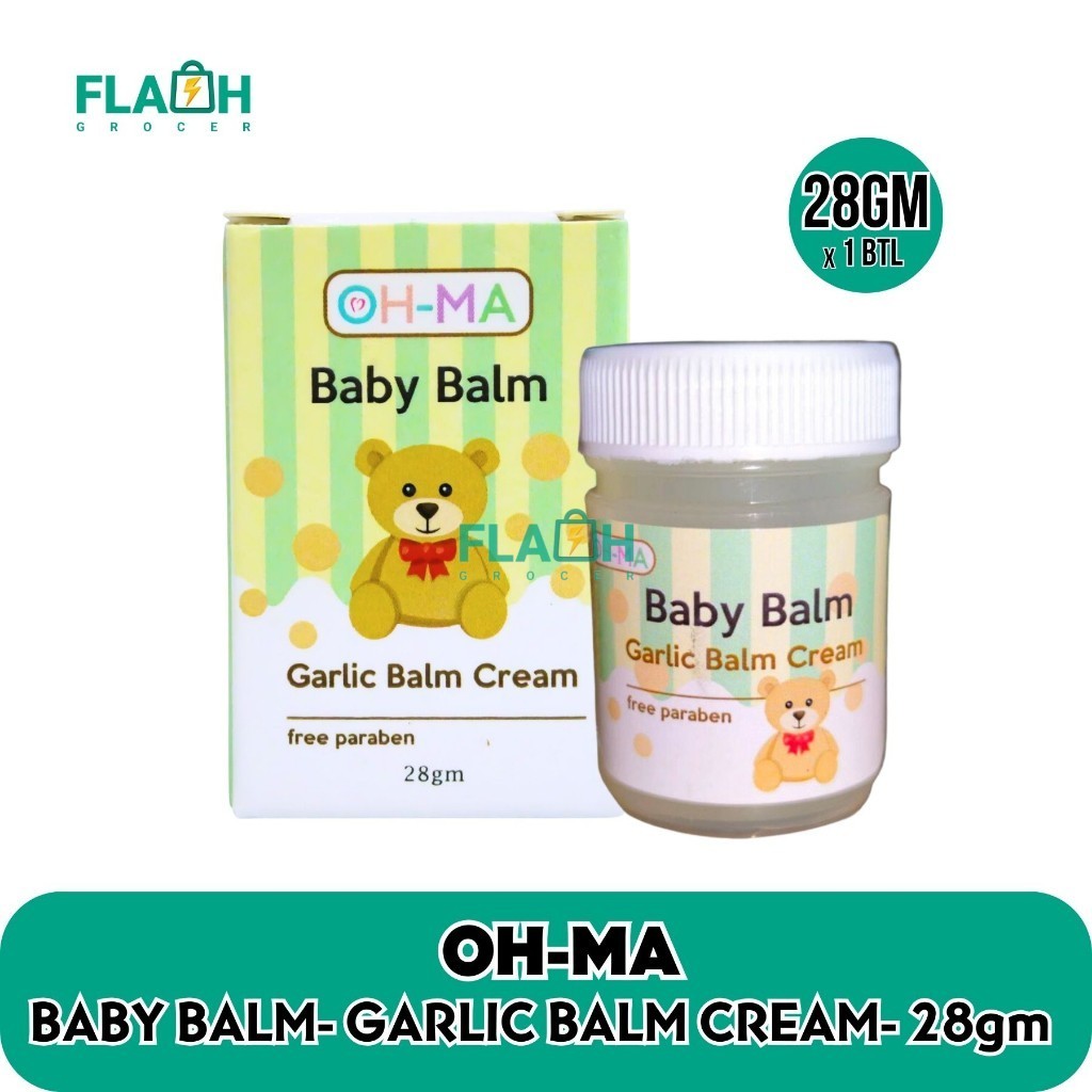 OH-Ma Baby Garlic Balm Cream - 28g (For Coughs, Colds, Phlegm, Bloating ...