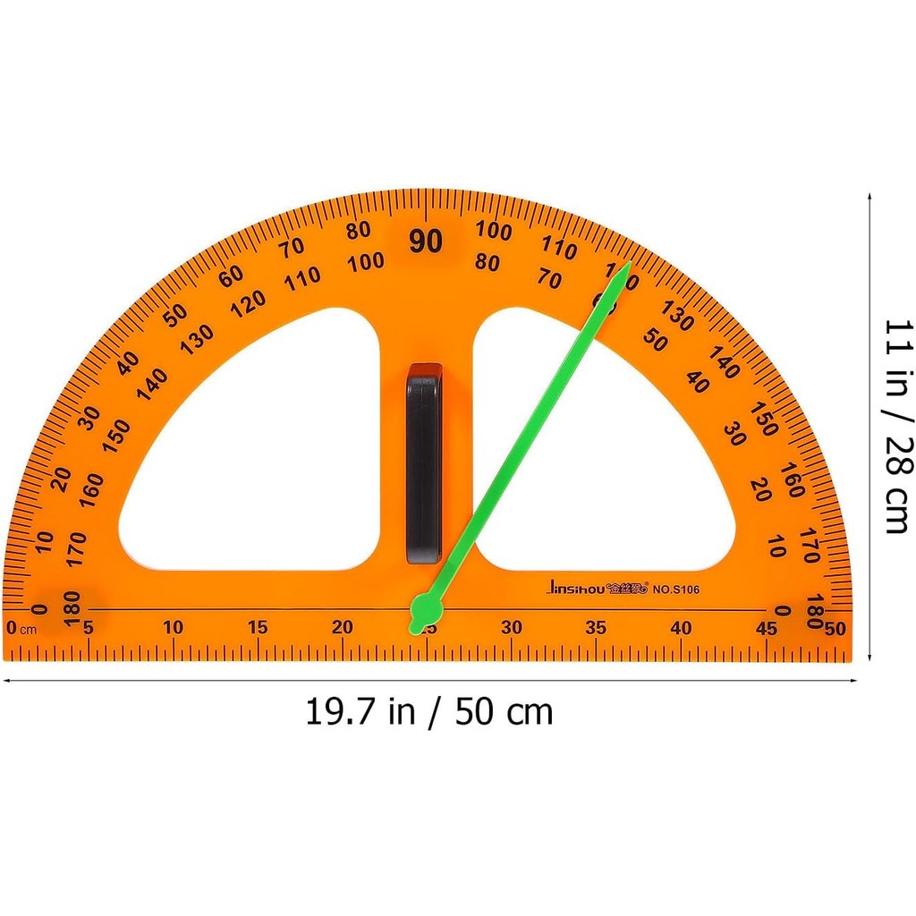 STOBOK Magnetic Tool Magnetic Dry Erase Protractor Protractor Ruler ...
