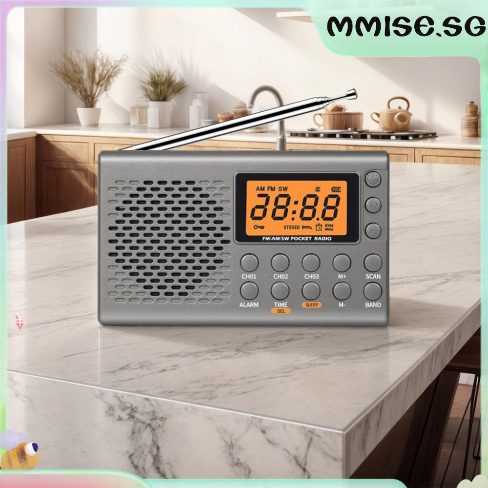 [mmise.sg] AM/FM Shortwave Radio Digital Display Pocket Radio with ...
