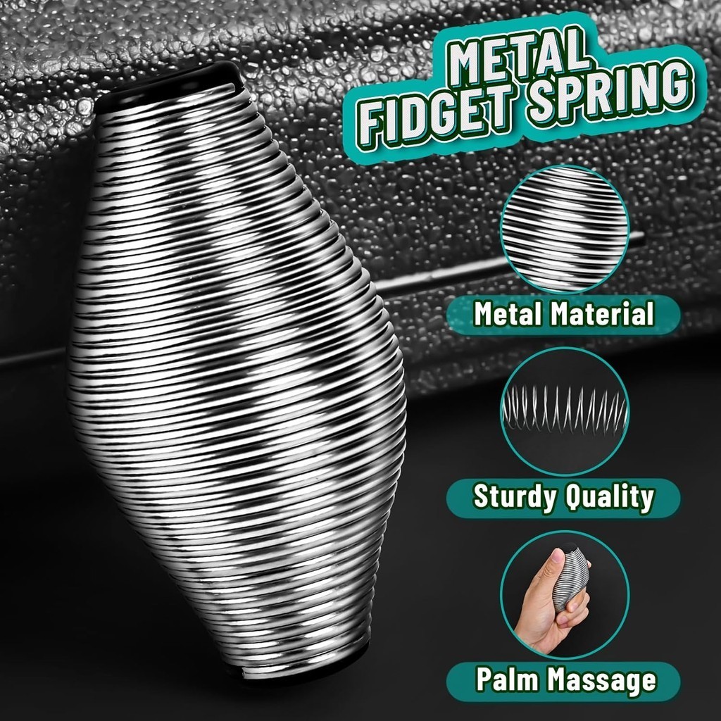 Metal Fidget Spring Toys Adults, 20LB Stainless Steel Stress Ball Toys ...