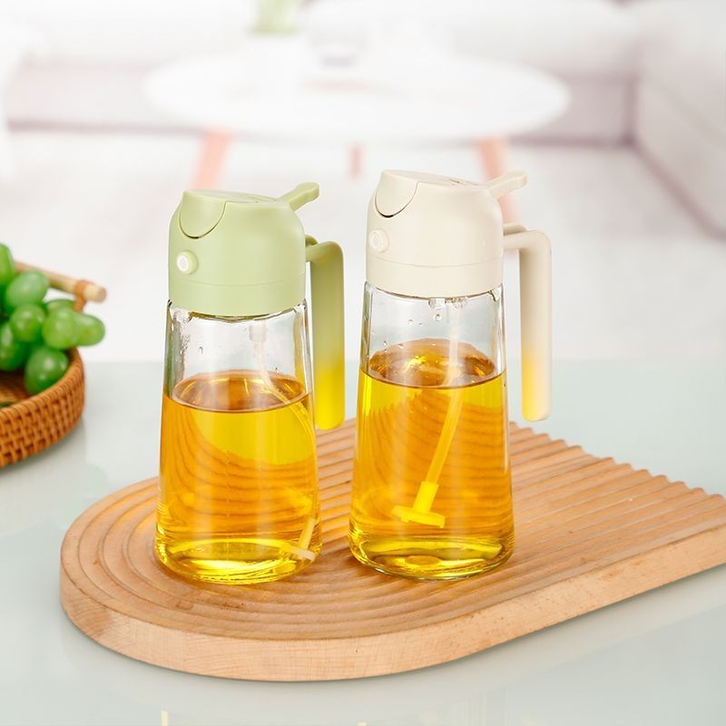 Glass Automatic Opening and Closing Spray Oil Bottle Jar Spray Dual-Use ...