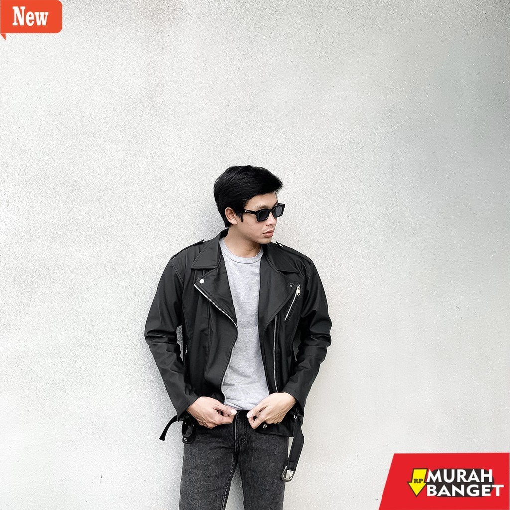Garut men's leather jacket ROCK JACKET MEN'S LEATHER JACKET/ | Shopee ...