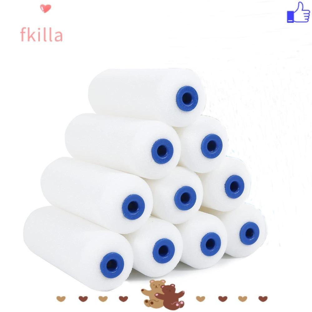 FKILLA 10Pcs Foam Paint Roller, 4 Inch Terylene Paint Roller Covers ...
