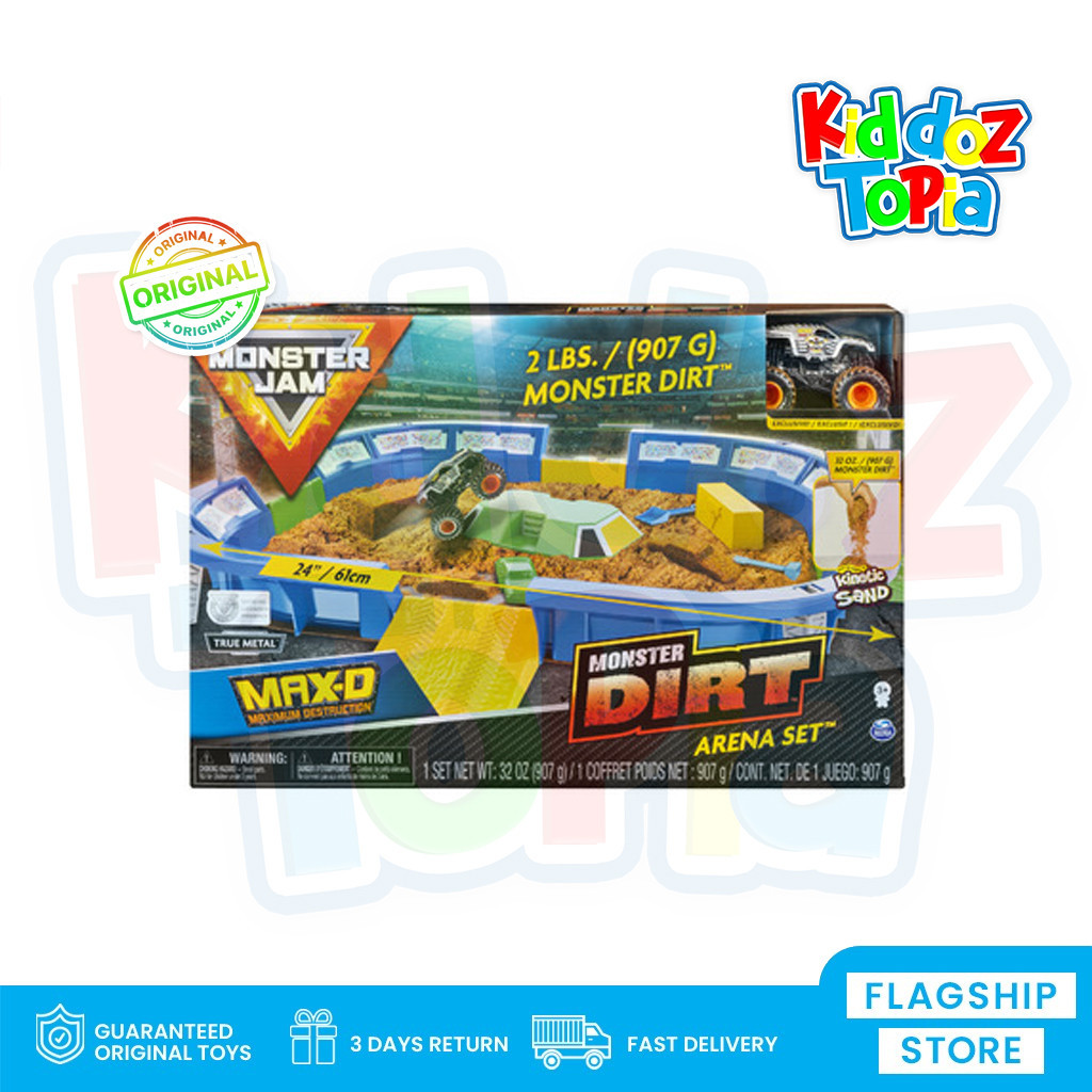 Monster Jam Monster Dirt Set Arena Max-D Kinetic Sand | Shopee Singapore