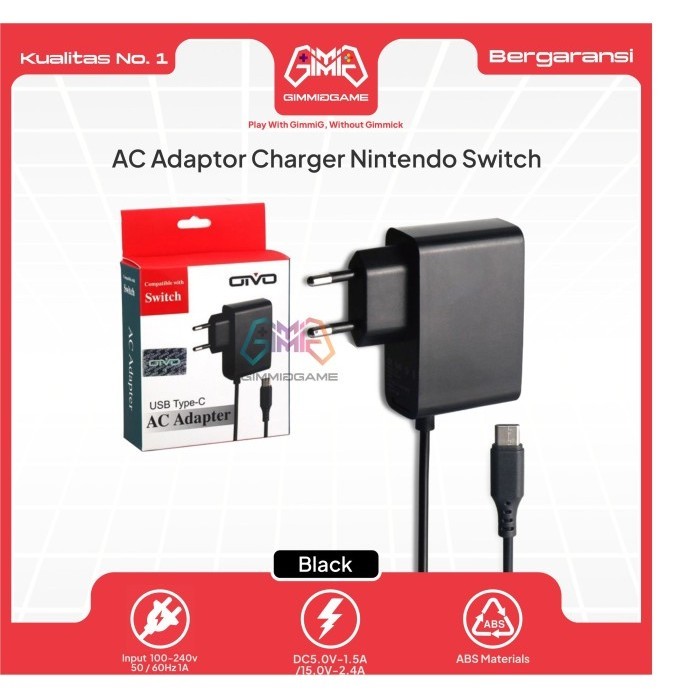 Ac Power Cable Adapter USB Charger Type-C Nintendo Switch OIVO | Shopee ...