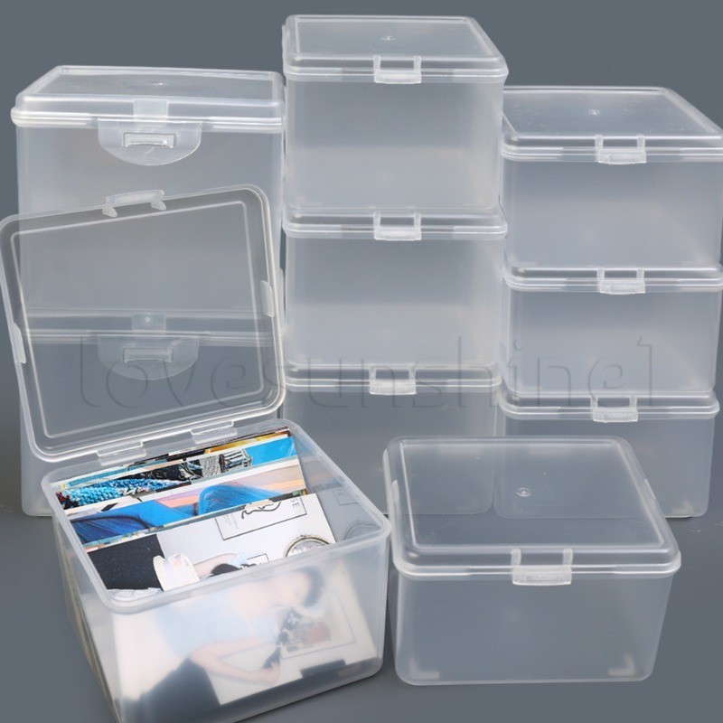 Transparent Flip-top Plastic Storage Box - For Store Stationery ...