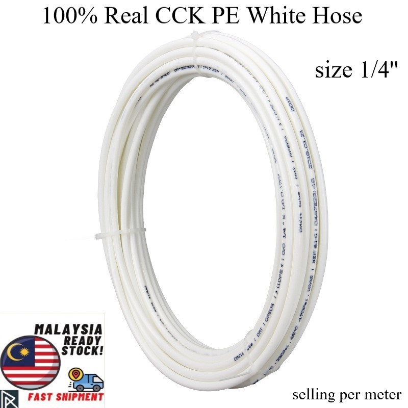 (C.C.K TAIWAN) NSF 1/4'' RO TUBE WHITE HOSE WATER FILTER WATER ...