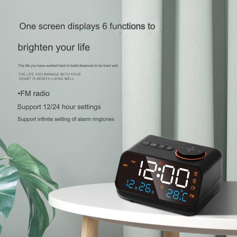 Multi-function LED charging clock control radio clock, hygrometer ...