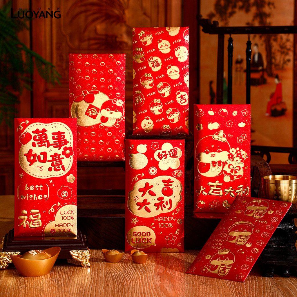 Year of the Snake Red Envelopes 2025 Lucky Money Envelopes 6pcs Red ...