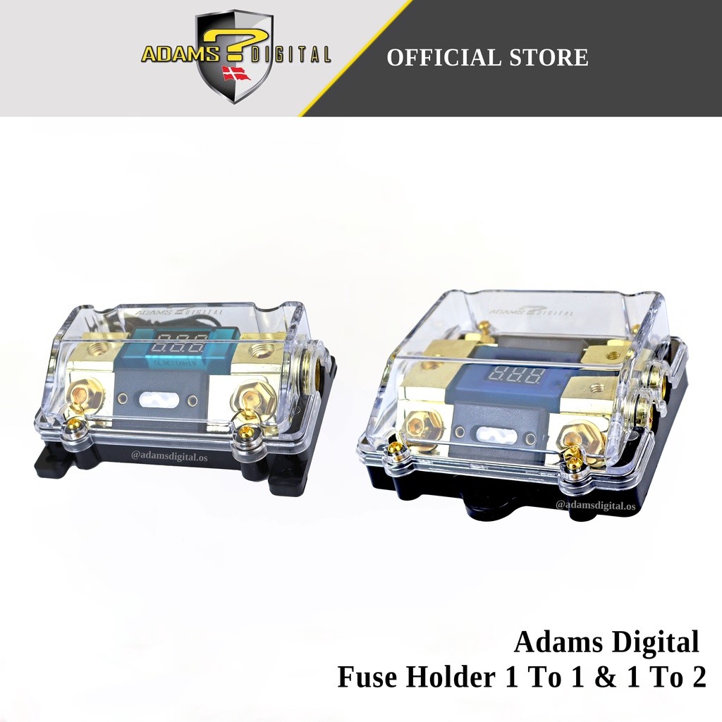 Adams Digital Fuse Box Holder Digital Meter 1 To 1&1 To 2 Car Audio ...