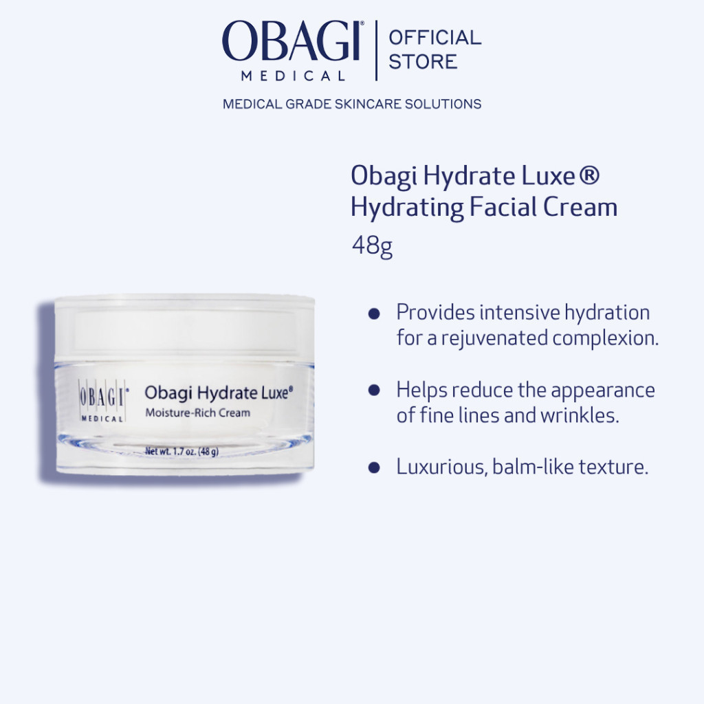 Obagi Medical Hydrate Luxe Moisture-Rich Cream 48g | Shopee Singapore