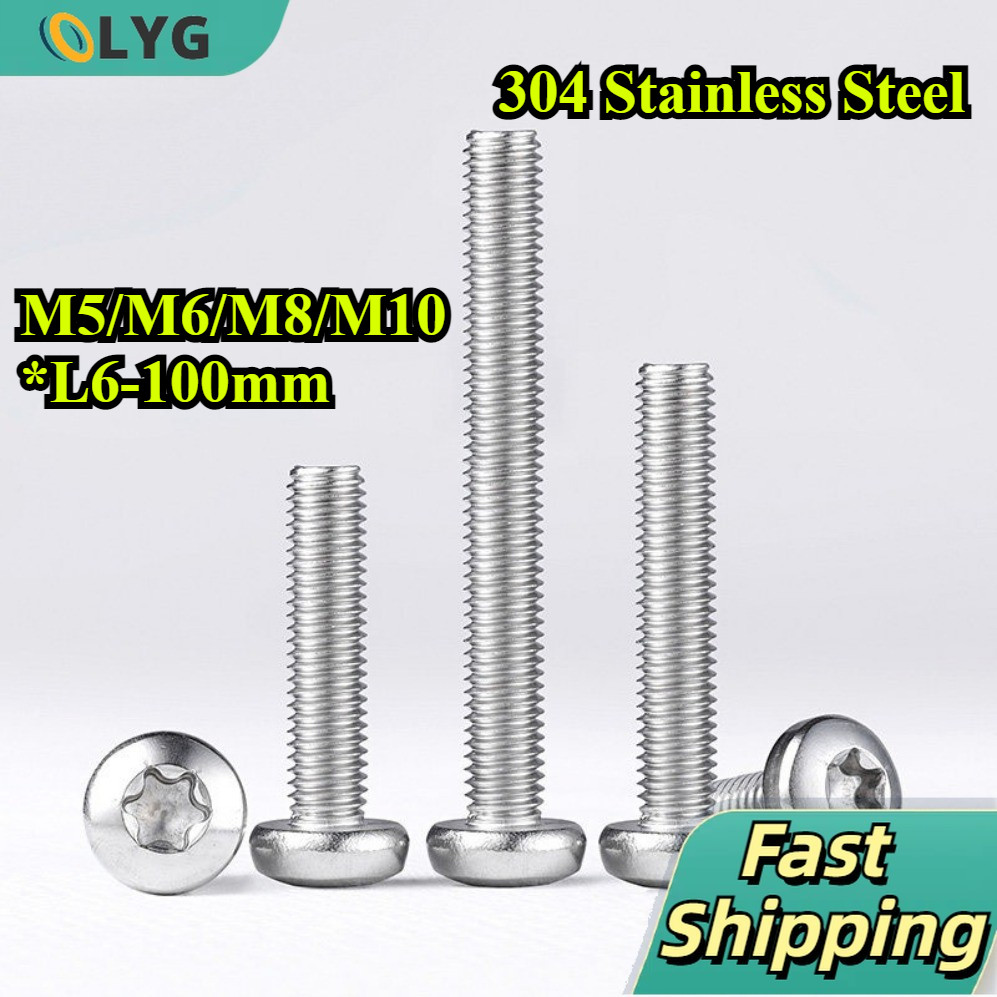 [LYG-LY] Security Skru Torx Screw Pan Head Sus 304 Stainless Steel Star ...