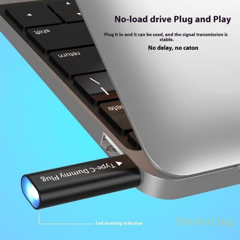 FUN Headlessly DisplayPort Type C Dummy Plugs For Gaming Multiple ...