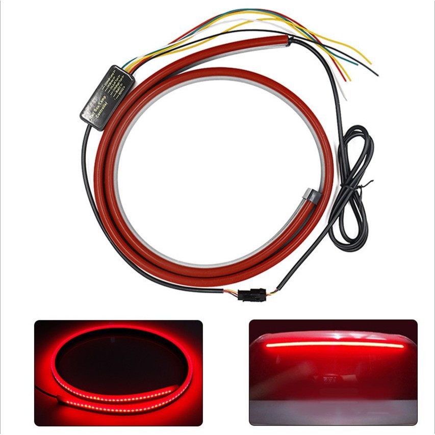 Car Rear Gear Brake Light LED Streamer Marquee Strip Strobe Brake Light ...