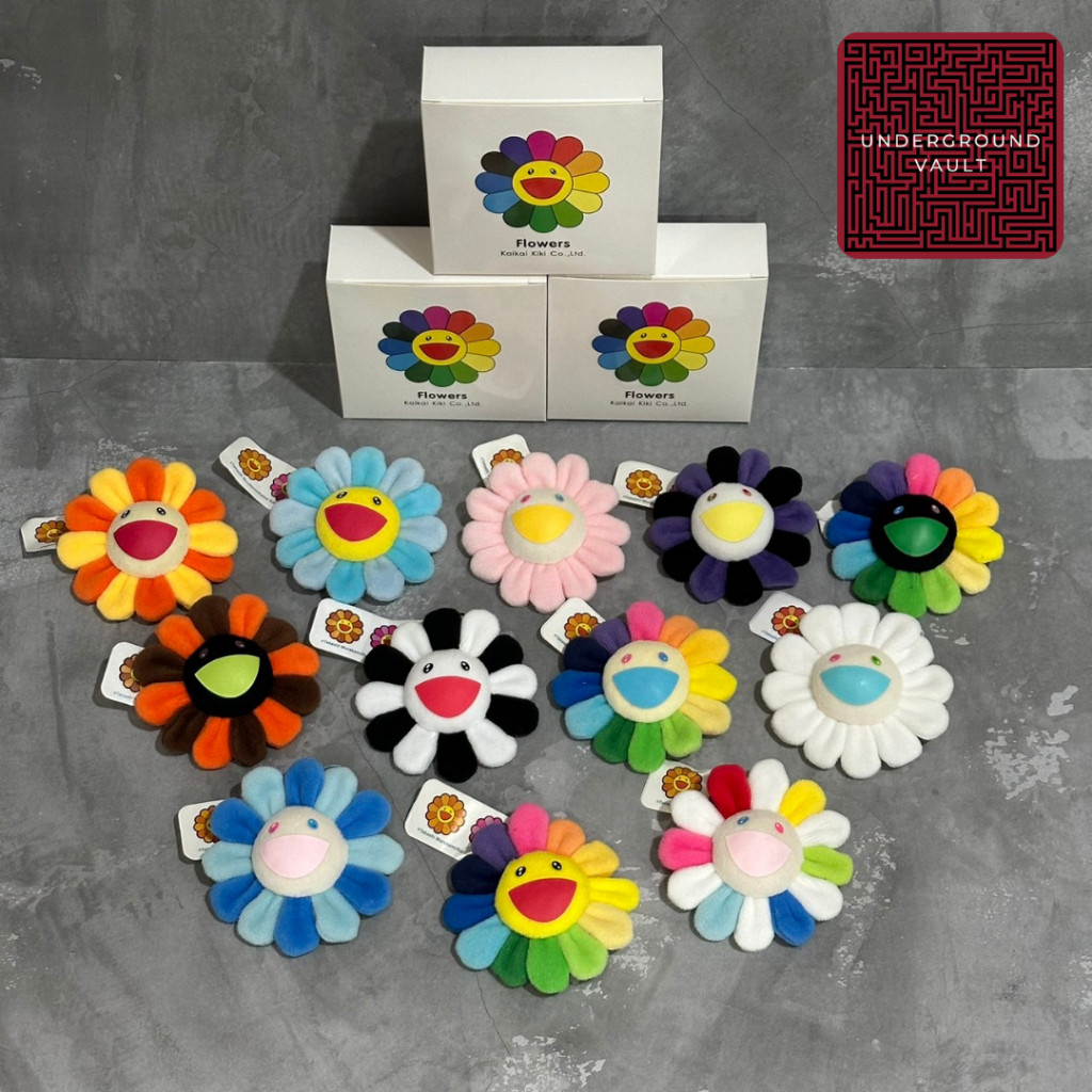 GANTUNGAN Takashi Murakami Flower Pin Kaikai Kiki Brooch Keychain Pin ...