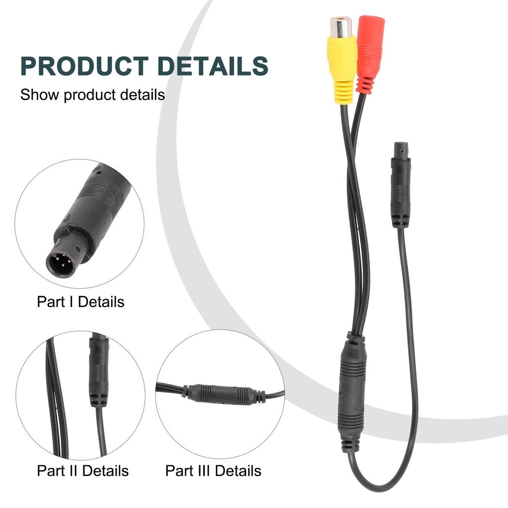 ⭐QUMM⭐ Car Backup Reverse Camera 4-Pin Male To CVBS RCA Female ...