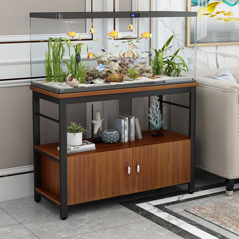 Simplicity Steel Wood Fish Tank Cabinet Stand With Cabinet Aquarium ...