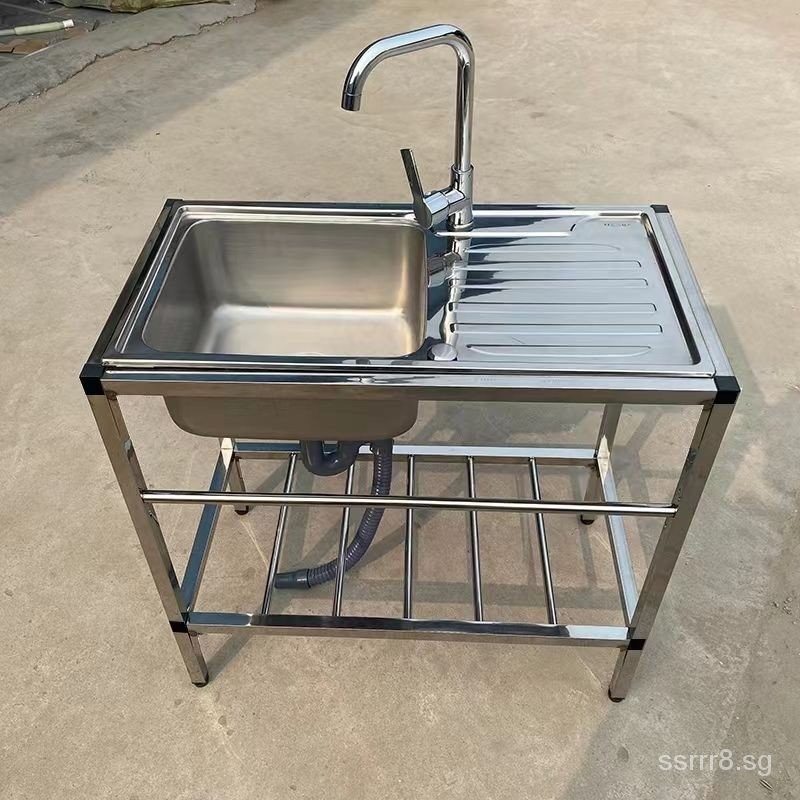 Kitchen Simple Stainless Steel Sink Vegetable Basin Platform with ...