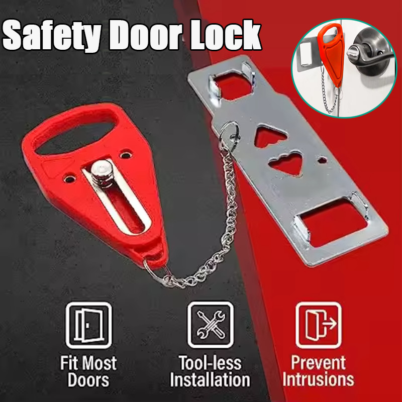 Safe Door Lock Portable Security Lock Travel Guard Hotel School Privacy ...