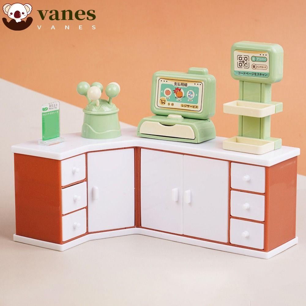 VANES Mini Cashier Counter Toys, Lollipop Snack Rack Reusable Dollhouse ...