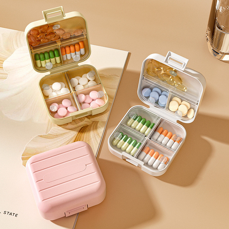 7 Compartment Travel Portable Mini Pill Storage Box One Week Pill ...
