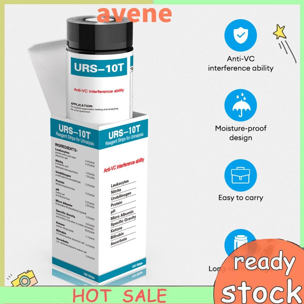 100 Strips Protein Urinalysis PH Test Strips 10 Parameters Urinalysis ...