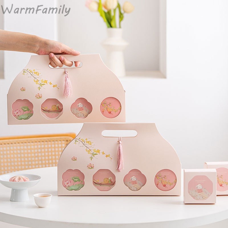 2pcs 2024 New 中秋包装盒 Creative Mooncake Gift Box Cute Cartoon Rabbit ...