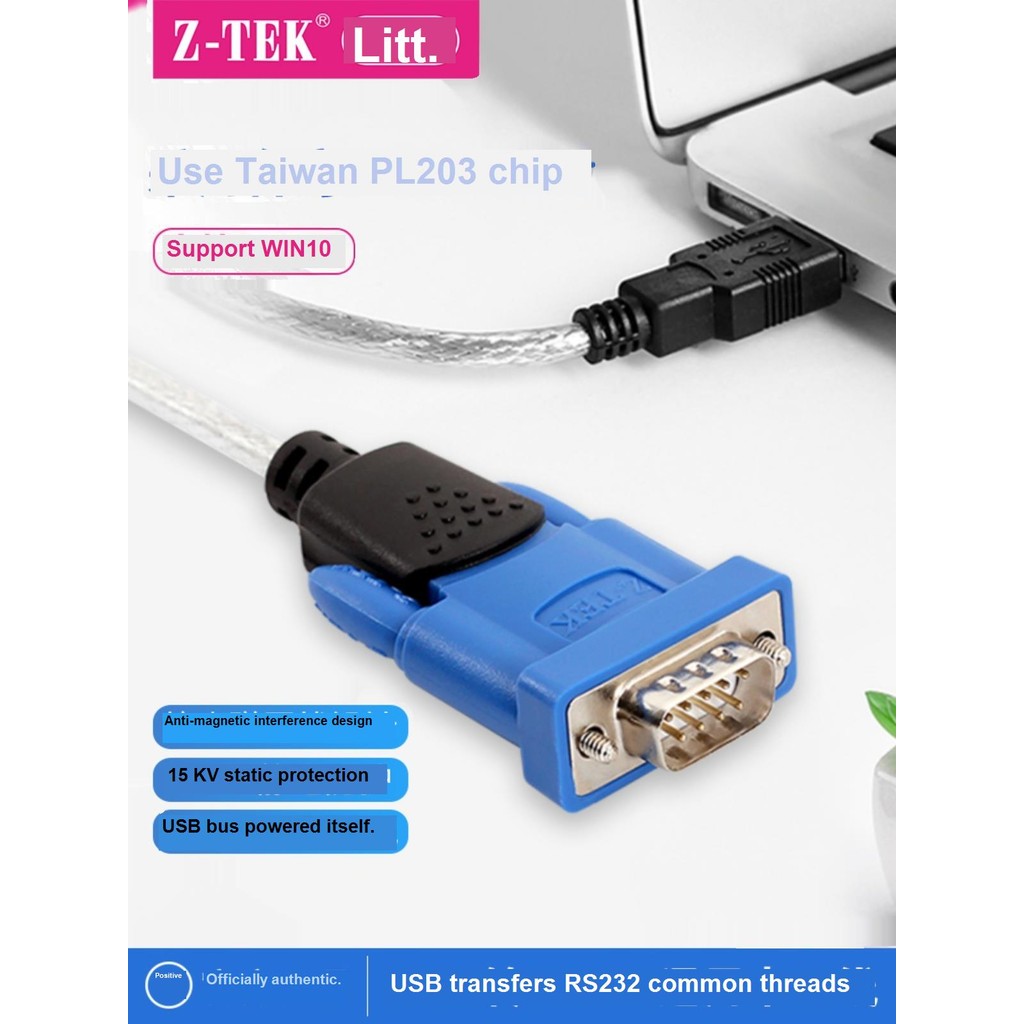Z-tek Reit usb to rs232c Serial Port Cable db9 Pin Male com Port ...