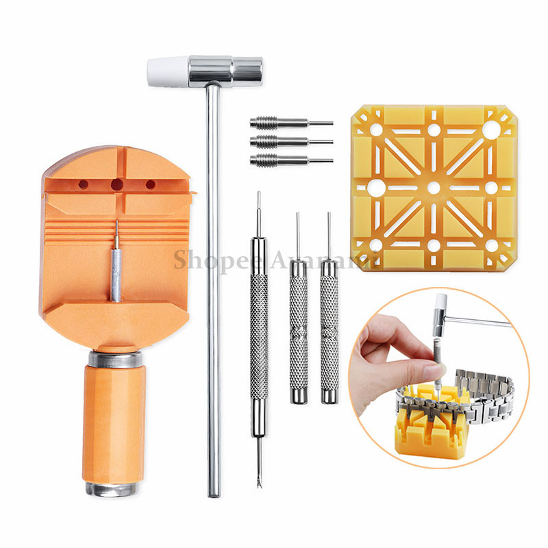 6/9 Pcs Watch Link Chain Removal Tool Hammer Punch Pins Strap Holder ...
