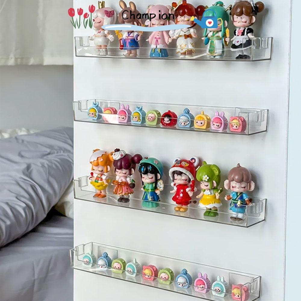 CHAMPIONO Figurine Display Box, Doll Storage Rack Wall Mounted Pop Mart ...