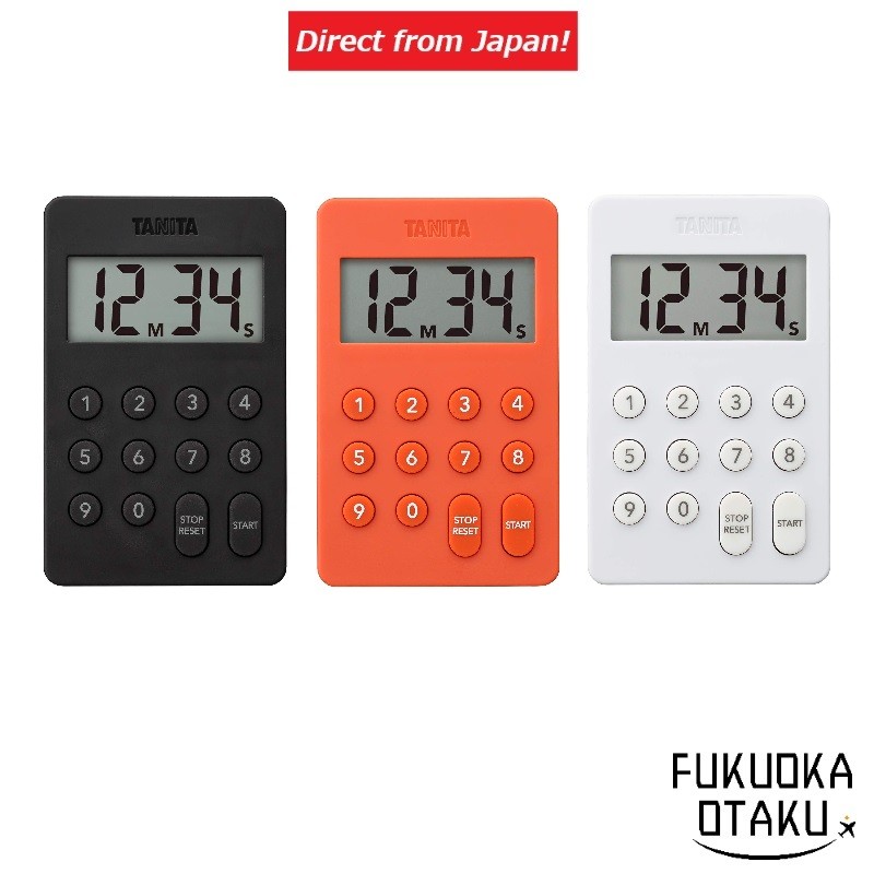 TANITA Digital Timer 100-Minute TD-415 Black/Orange/White Timer 【Direct ...