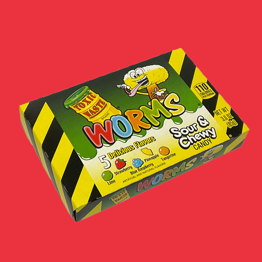 Toxic Waste Gummy Worms Theatre Box | Shopee Singapore