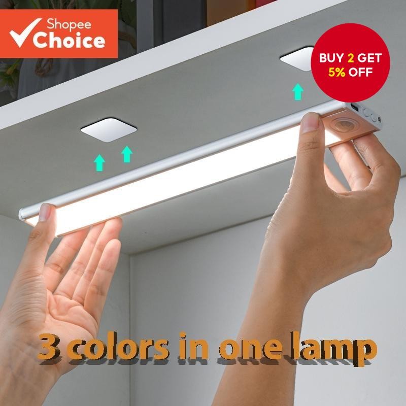 Cabinet lights LED Wireless Magnetic TYPE-C Rechargeable 3 colors ...