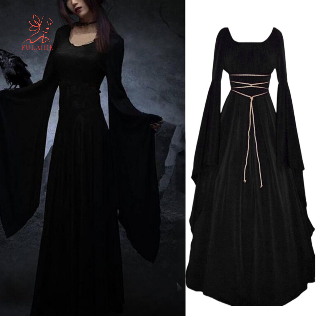 fulaide- Lightweight Gothic Costume Dark Style Dress Victorian Gothic ...