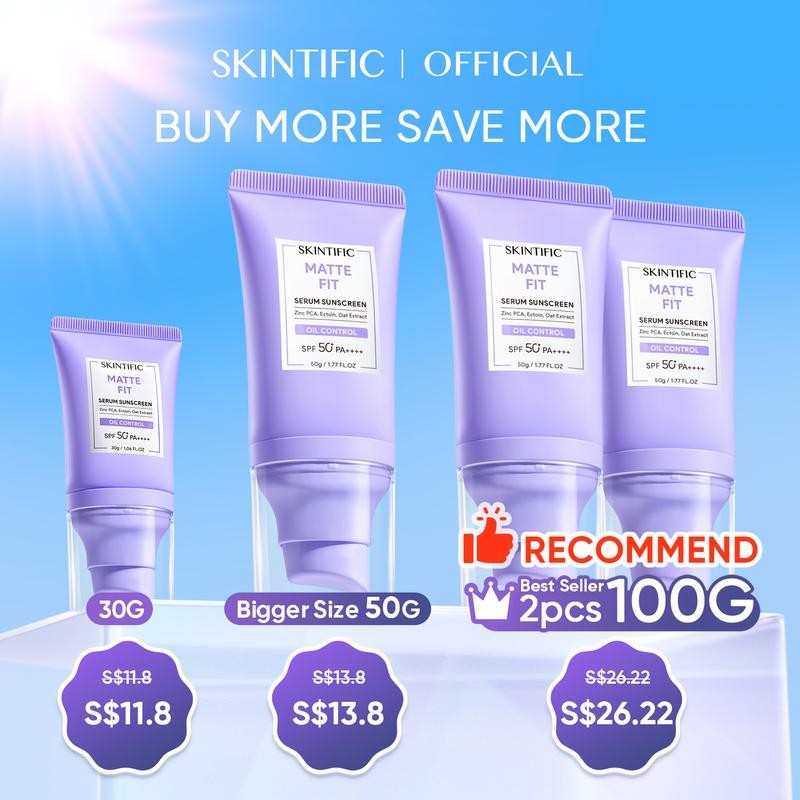 [SKINTIFIC OFFICIAL] SKINTIFIC Matte Fit Sunscreen 30g/50g Oil Control ...