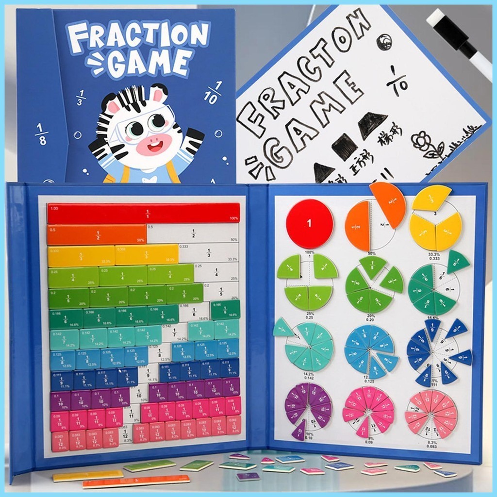 Fractions Learning Set Magnetic Fractions Educational Manipulatives ...