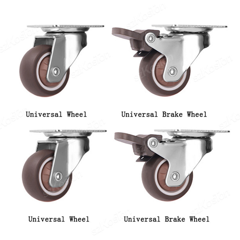 4Pcs Universal Swivel Casters Heavy Duty Furniture Wheel Castor Silent ...