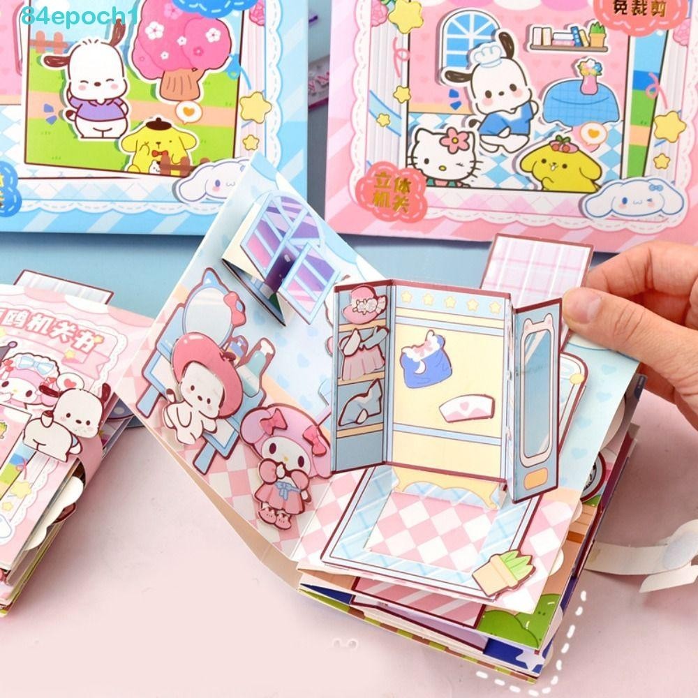 [READY STOCK] Kuromi Quiet Book Toys, Cartoon Paper My Melody Sticker ...