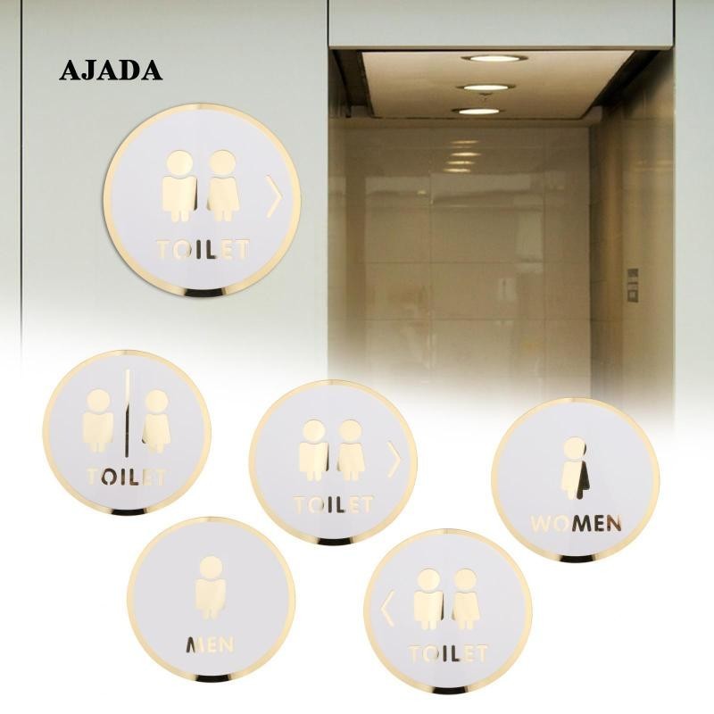 [ Toilet Sign Stickers for Ladies Gents Acrylic Sign 3D Restroom Sign ...
