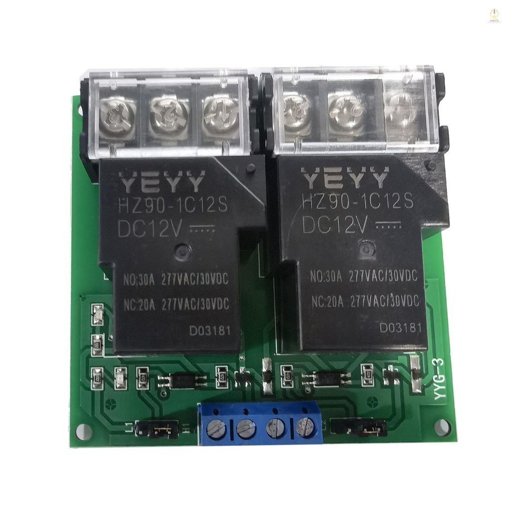 2-Channel DC 12V 30A Relay Board Module Optocoupler Isolation High/Low ...