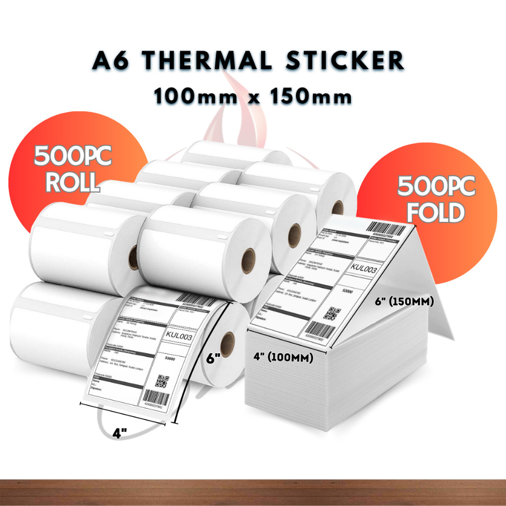 High Quality A6 Thermal Sticker/Airway Bill Sticker For Postage (Roll ...