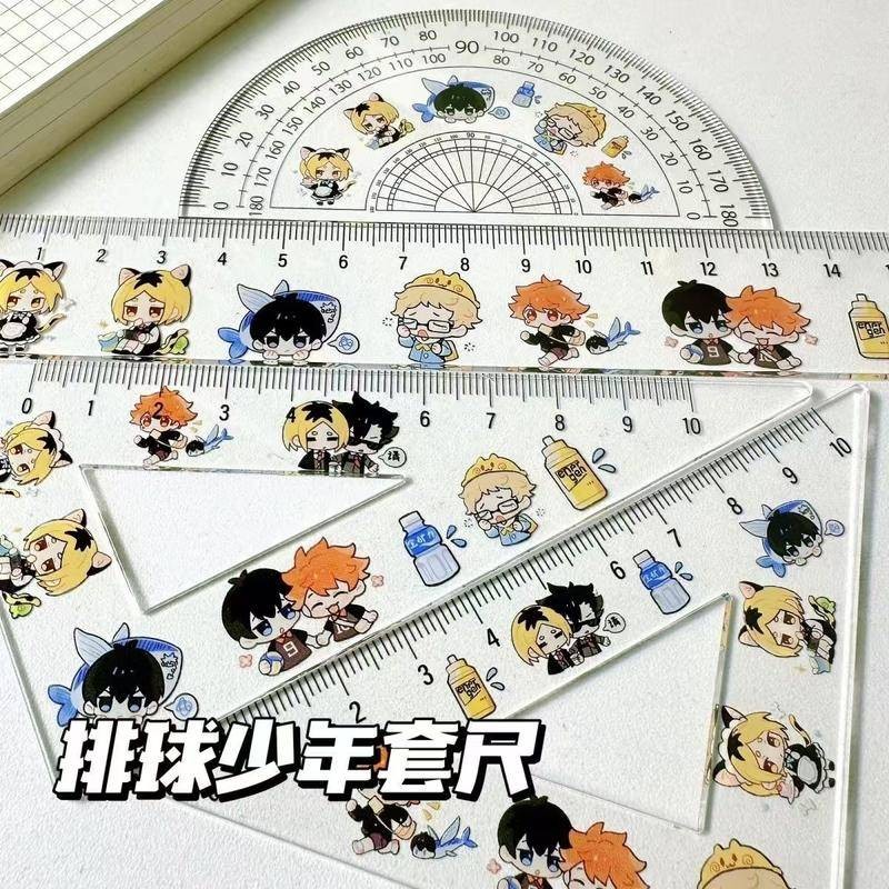 2024 Anime Haikyuu!! Ruler Set Cute Hinata Shoyo Oikawa Tooru Kozume ...