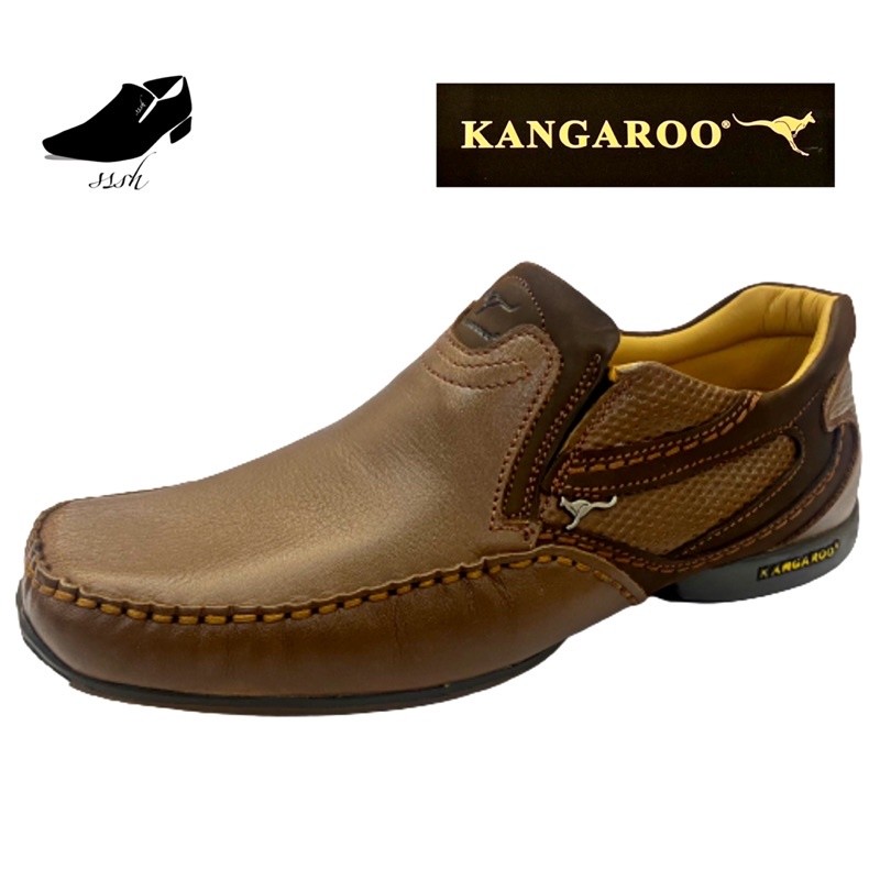 READY STOCK】💯 ORIGINAL KANGAROO Full Leather Slip On Shoes. 9086 ...