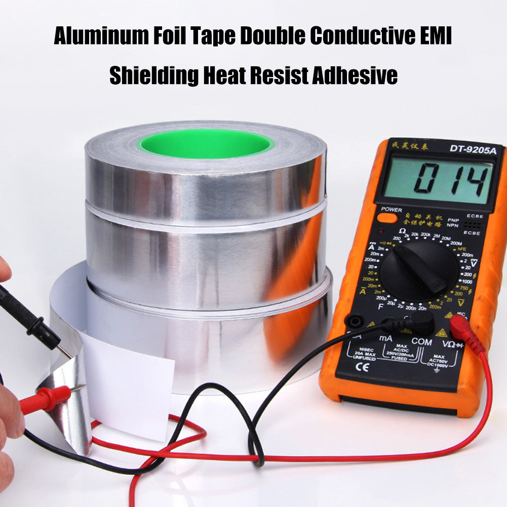 [mmise.sg] 25m Aluminum Foil Tape Double Conductive EMI Shielding Heat ...