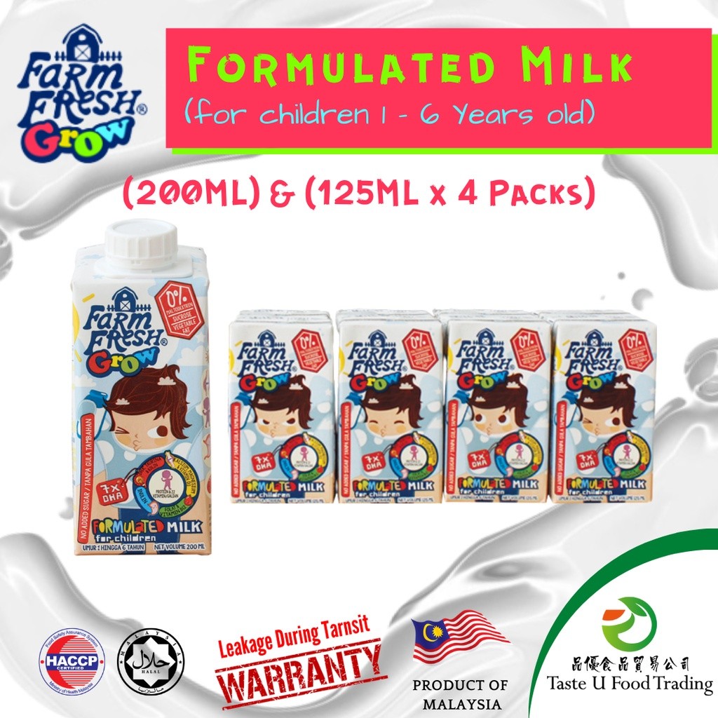 FARM FRESH Grow UHT Formulated Milk for Children 1 to 6 Years Old ...